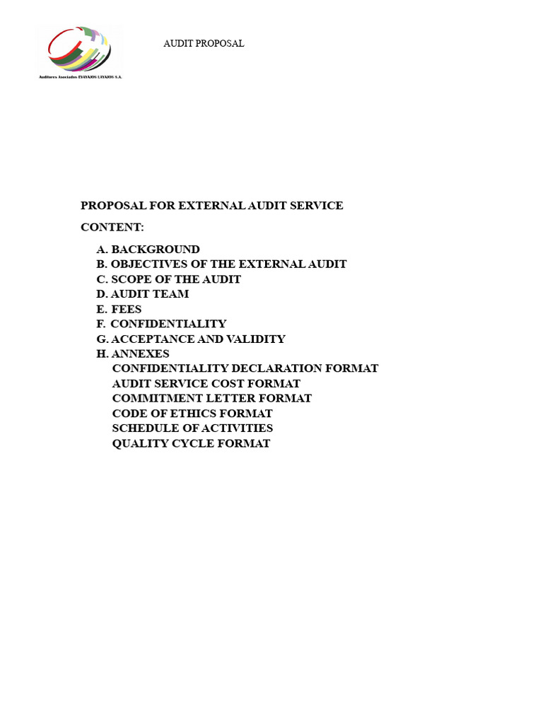 Audit Services Proposal Backus | PDF | Internal Control | Audit