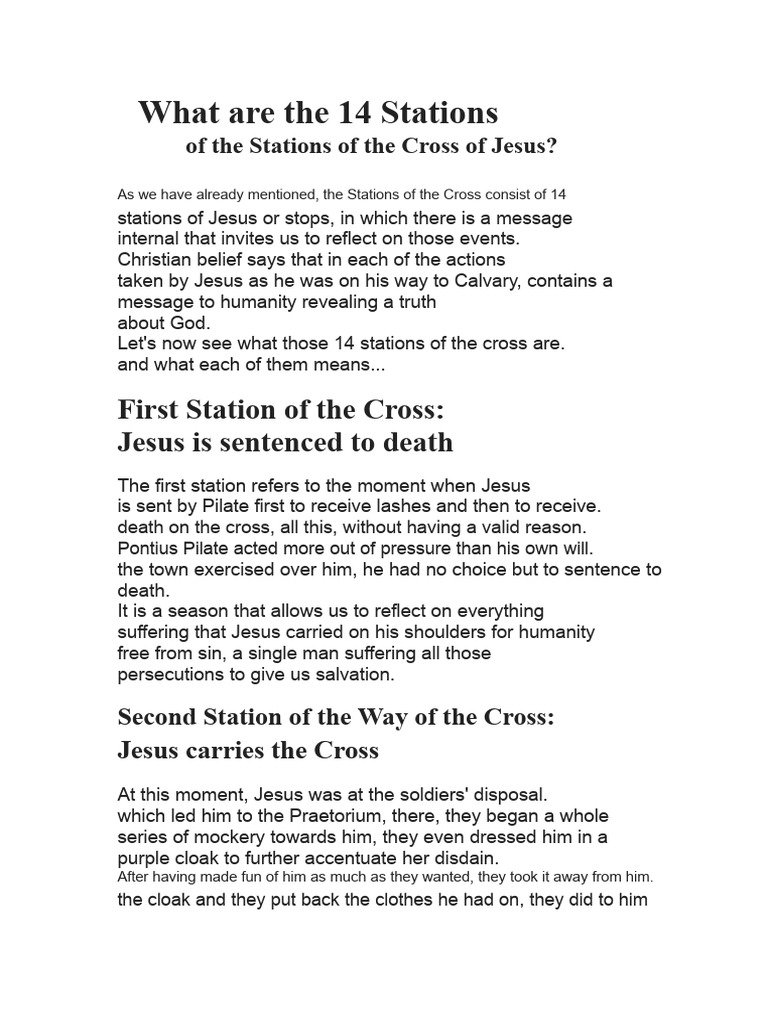 Understanding the 14 Stations of the Cross | PDF | Jesus | Crucifixion