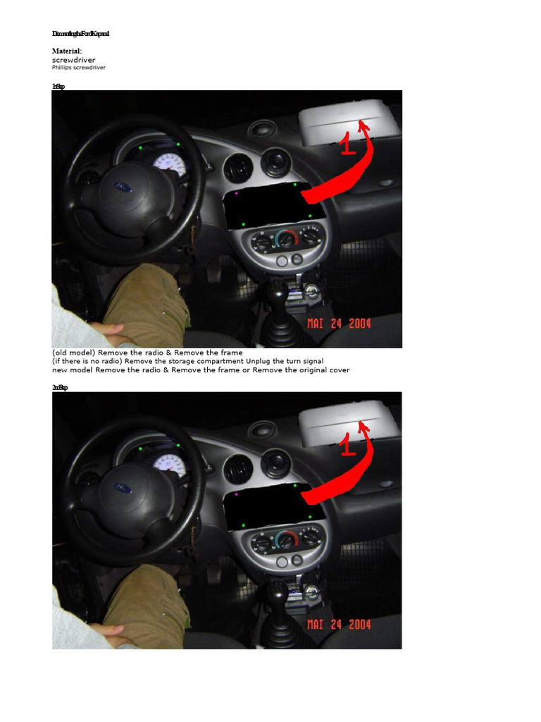 How to Dismantle Ford Ka Panel | PDF
