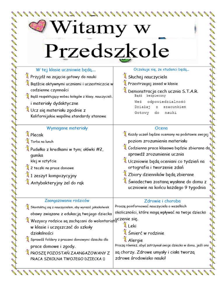 Program Nauczania Przedszkola | PDF