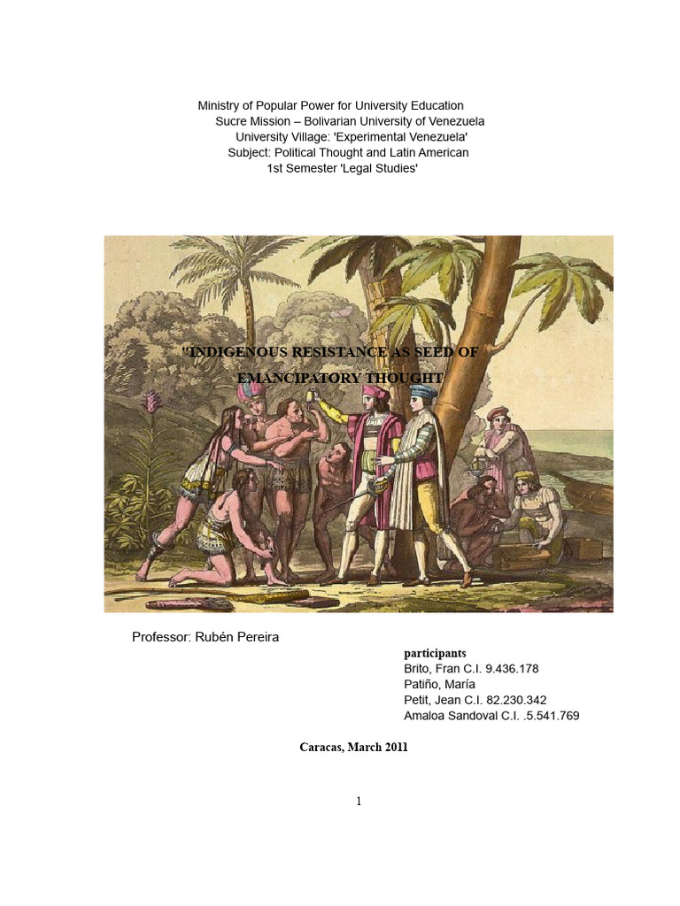 Indigenous Resistance | PDF | Indigenous Peoples | Venezuela