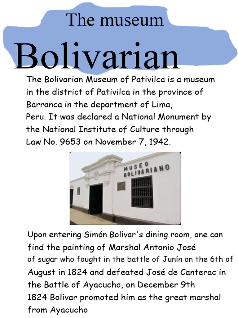 The Bolivarian Museum | PDF | Military Operations | South America