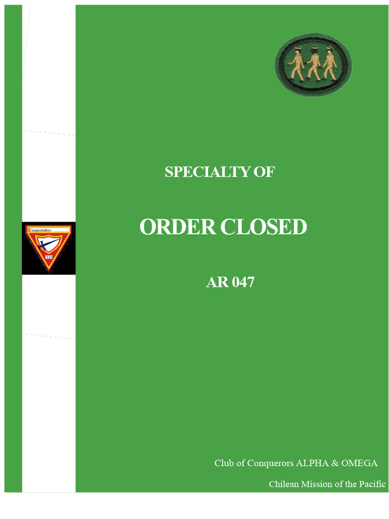 Closed Order | PDF | Flag | Foot