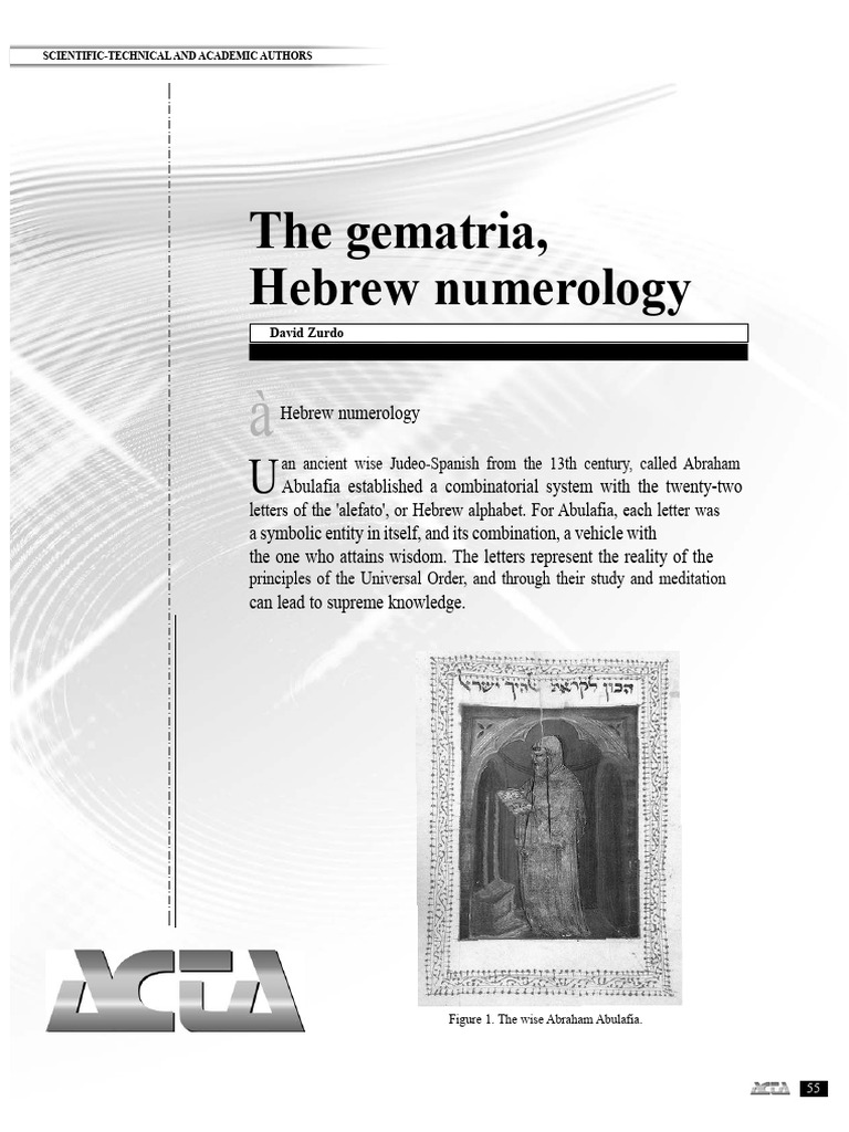 Hebrew Gematria and Its Symbolism | PDF | Kabbalah | Jewish Mysticism