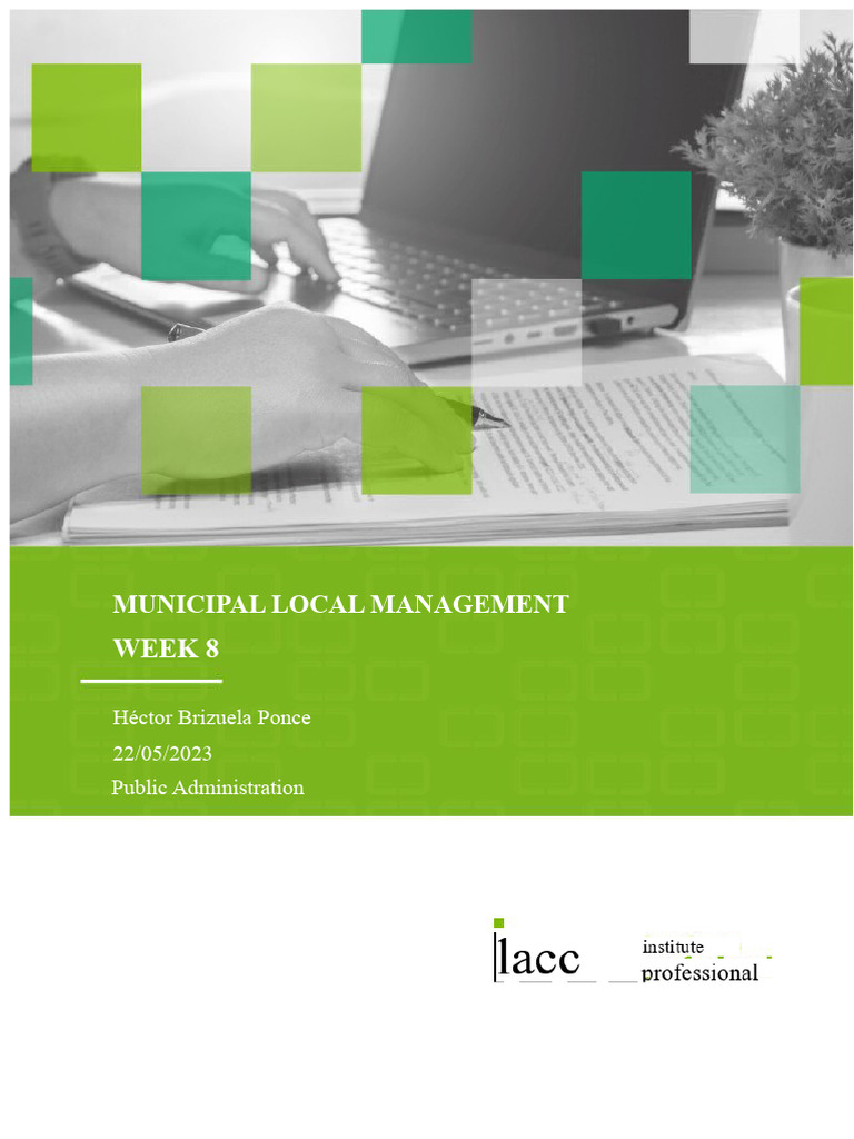 Week 8 Local Municipal Management | PDF