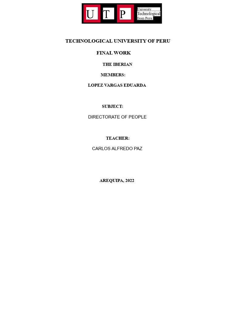Final Work People Management | PDF | Human Resources | Employment