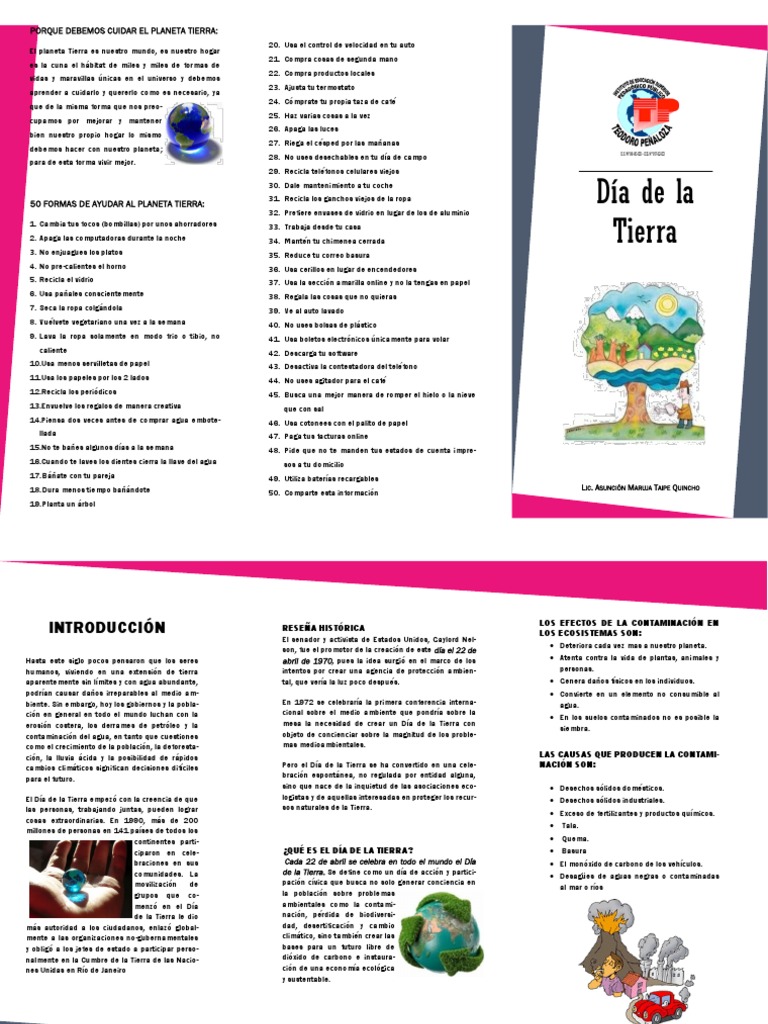 50 Formas de Cuidar el Planeta Tierra | PDF | Contaminación | Residuos