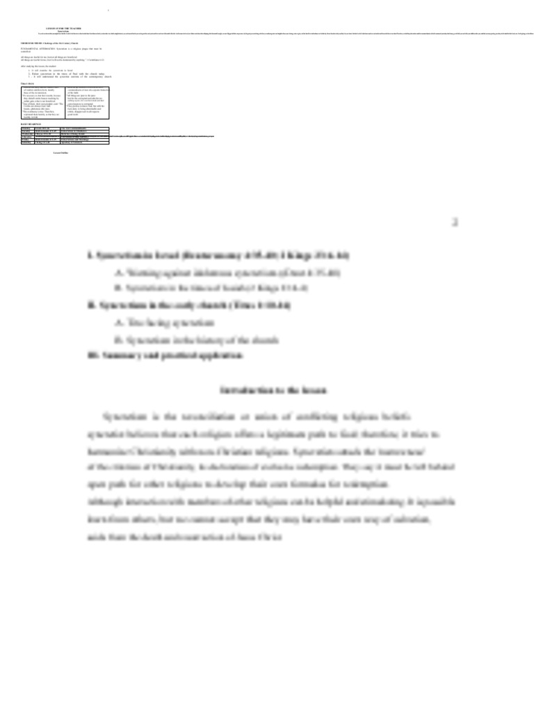 5-Student The Syncretism | PDF | Yahweh | Deities