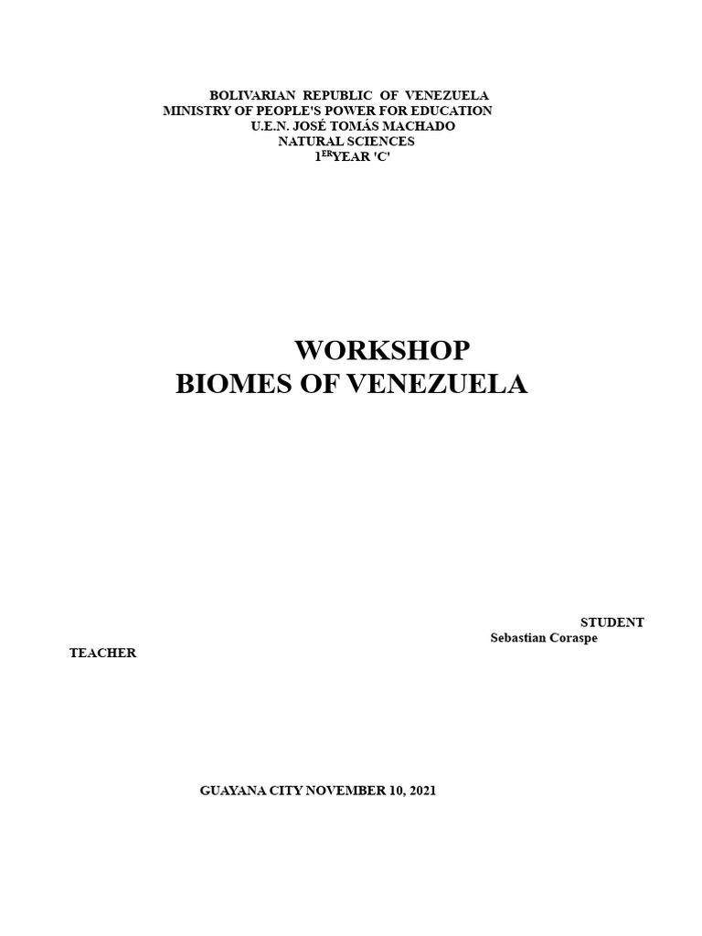 Biomes of Venezuela Explained | PDF | Forests | Ecosystem