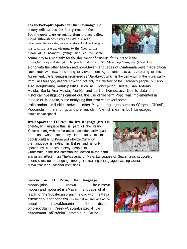 5 Languages of Guatemala | PDF | Language Families | Maya Civilization