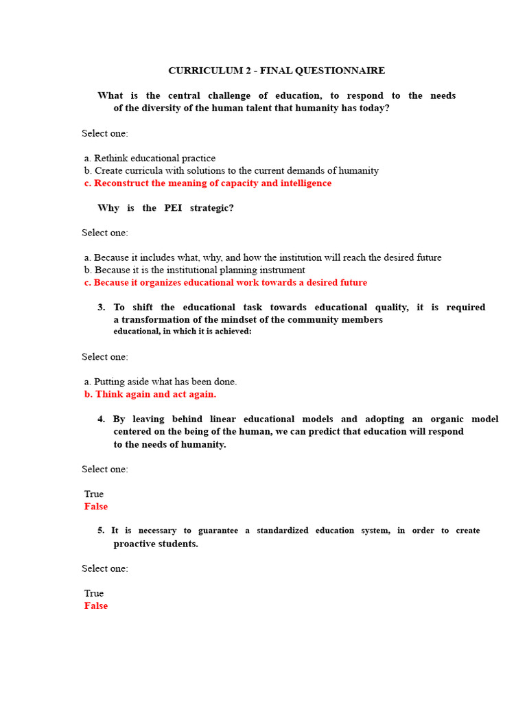 QUESTIONNAIRE 3 - Solved | PDF