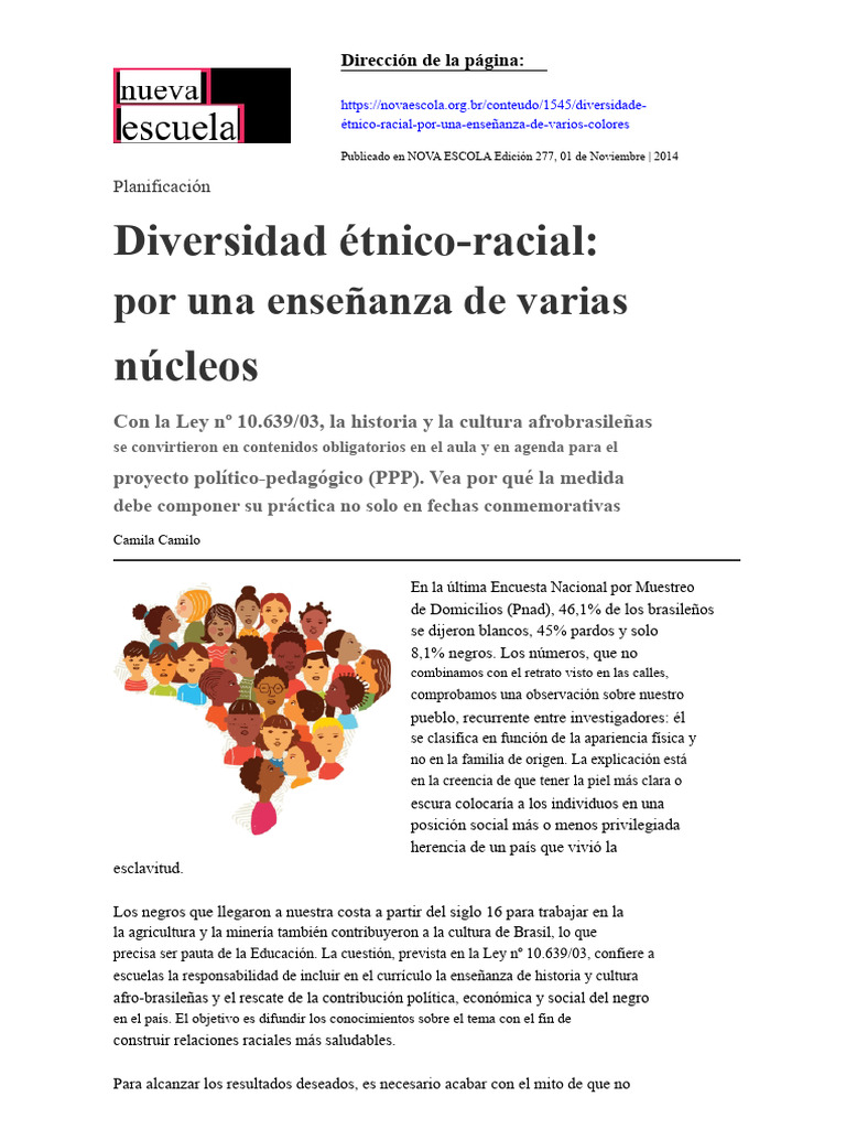 Diversidad Étnico Racial Por Una Enseñanza de Varios Colores | PDF ...