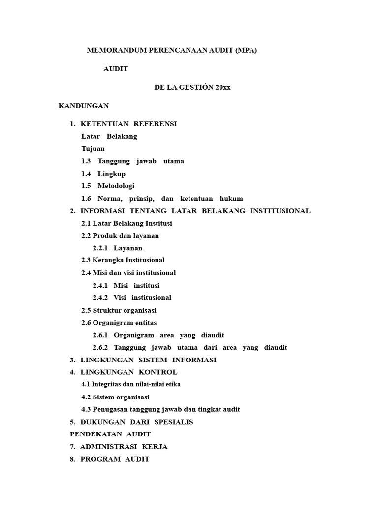 Mpa Model Audit Operasional | PDF