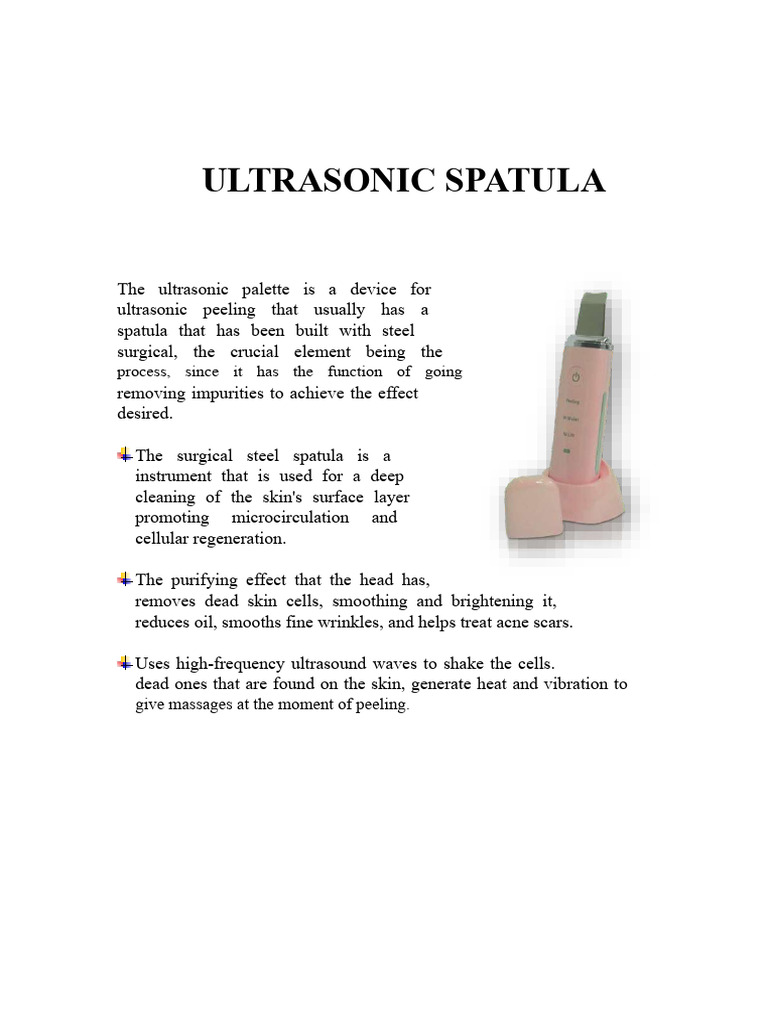 Ultrasonic Spatula | PDF | Ultrasound | Skin