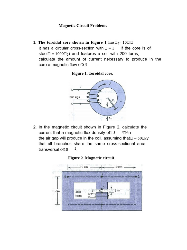 Magnetic Circuit Problems | PDF