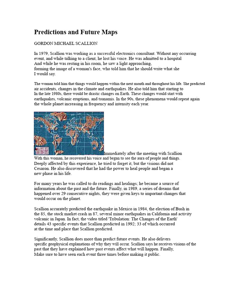 Michelle Scallion - Predictions and Future Maps | PDF | Earthquakes ...