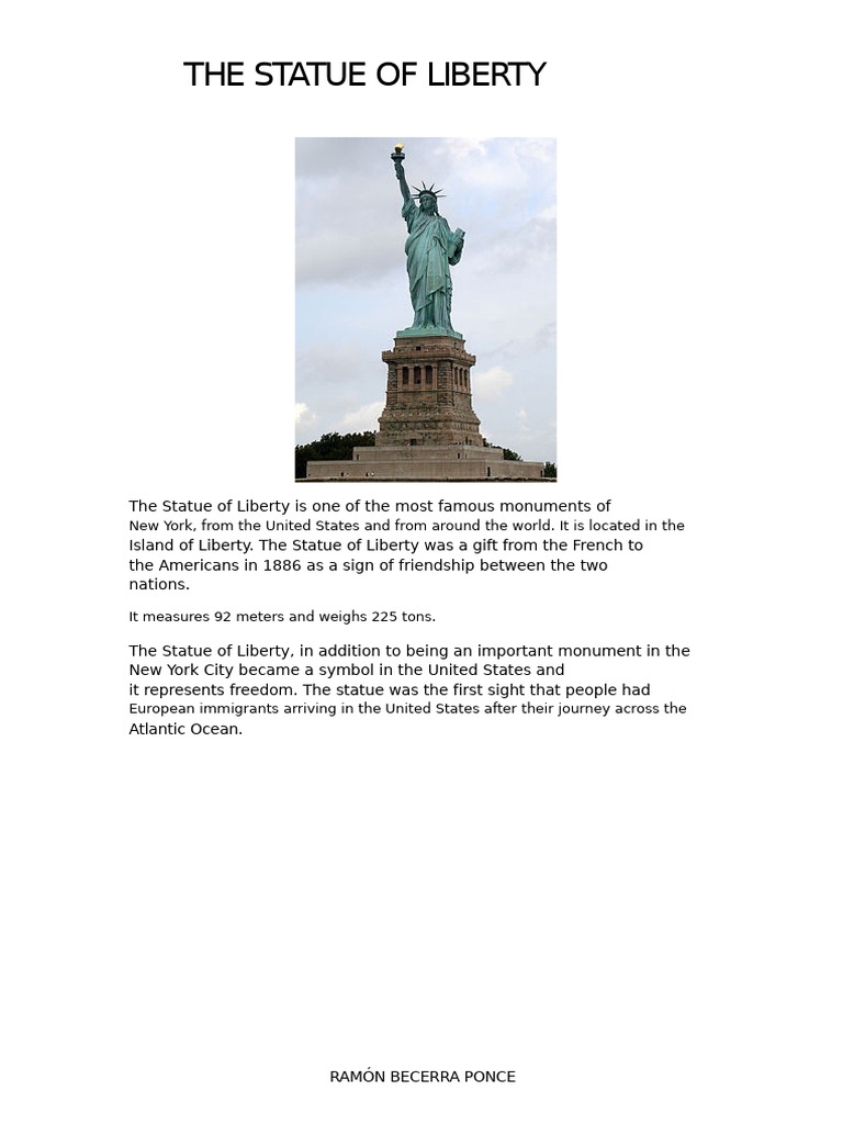Statue of Liberty | PDF