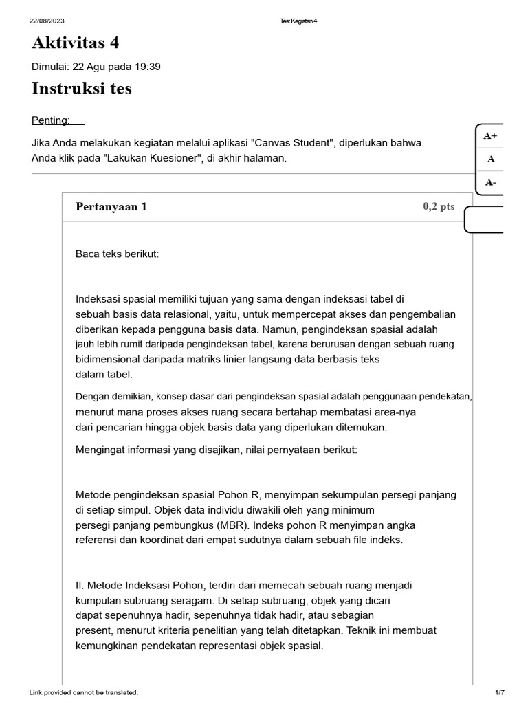Tes Tugas 4 Struktur Dan Pemodelan - 1 POIN | PDF