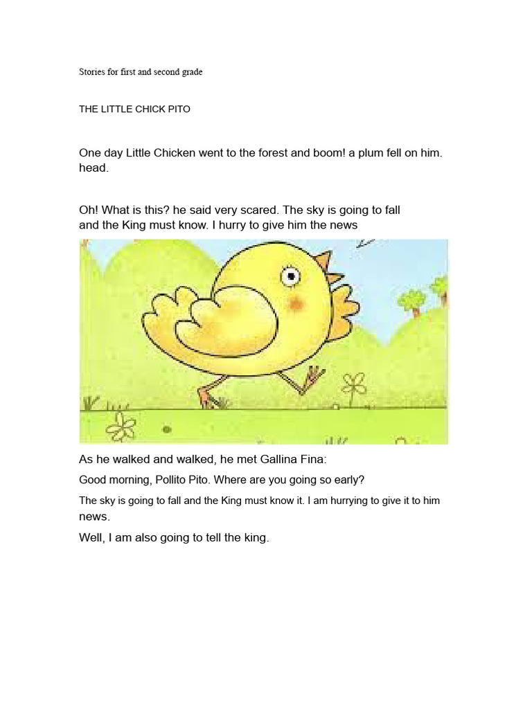 Stories For First and Second Grade | PDF | Chicken