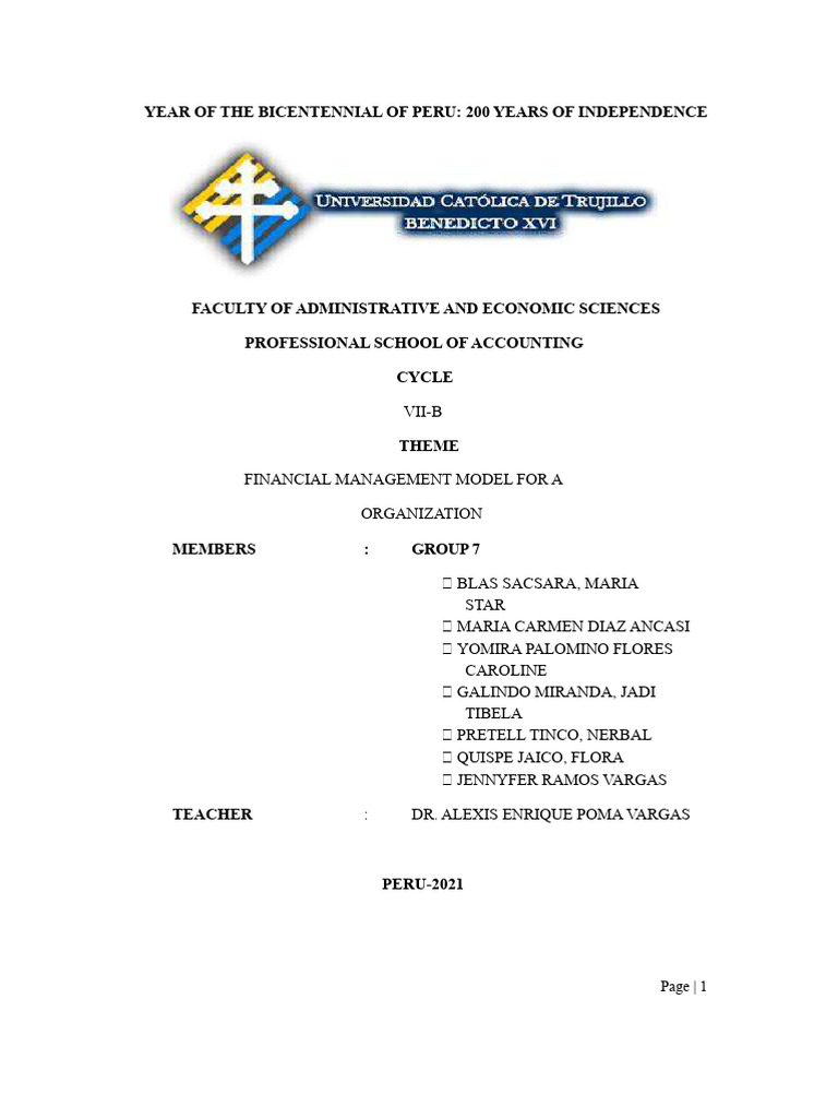 Group7 - Financial Management Model | PDF | Inventory | Business