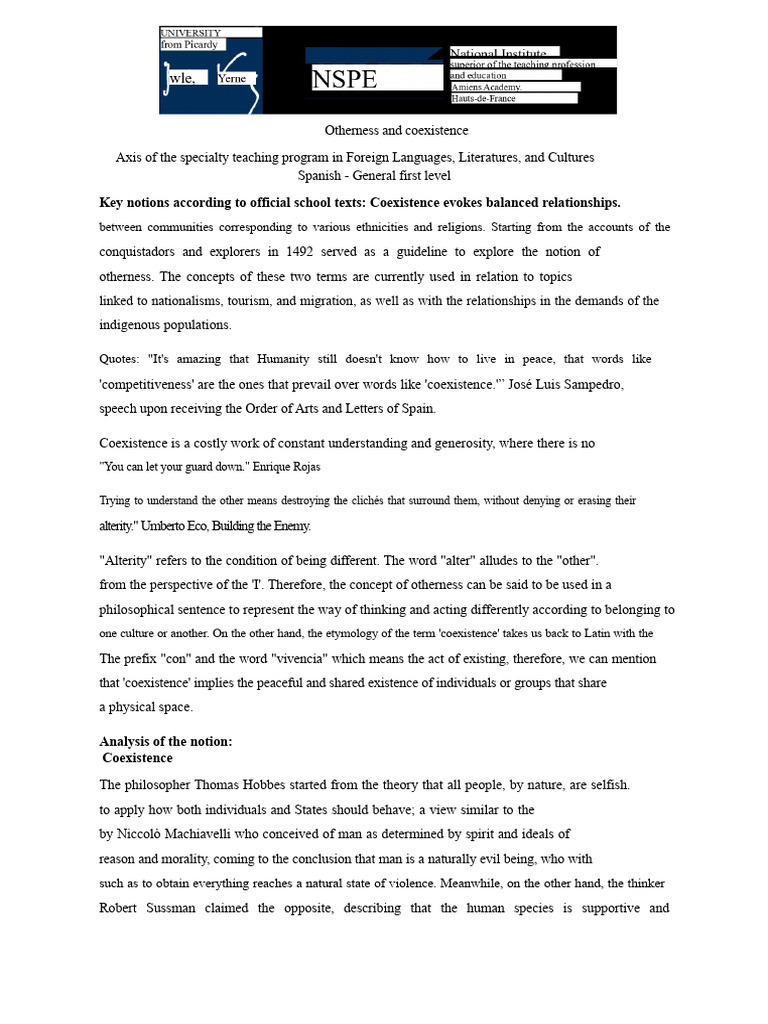 Alterity and Convivencia Jennifer Duran | PDF | Liberal Arts Education