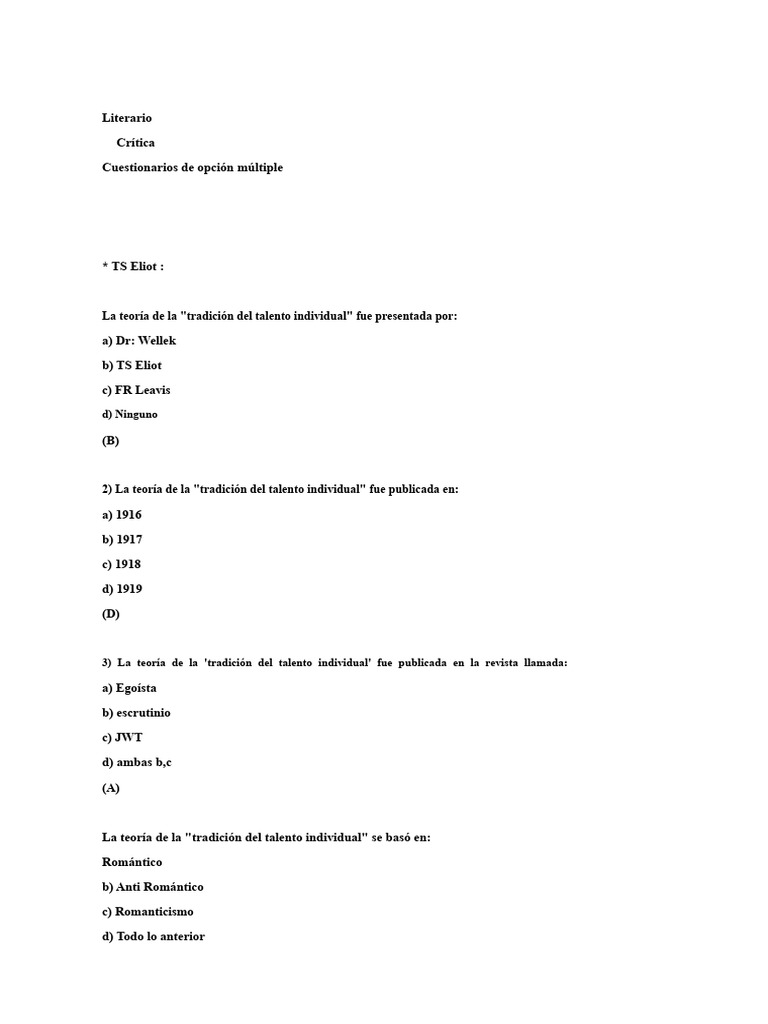 Crítica Literaria MCQs Mid+final | PDF | marxismo | Sigmund Freud
