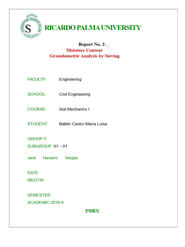Sieve Analysis Report | PDF | Soil | Natural Materials