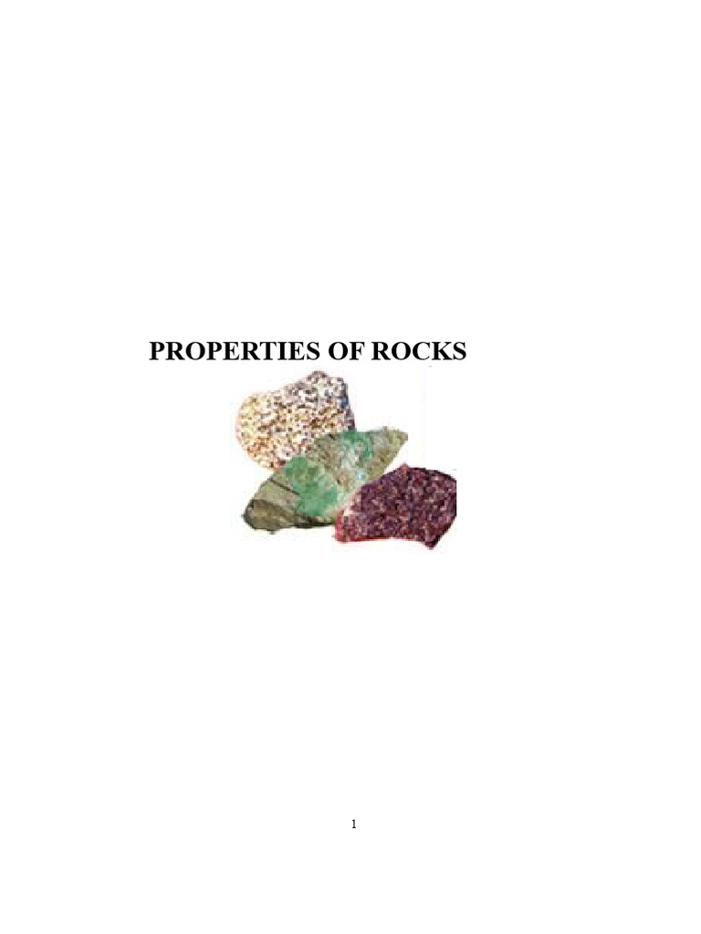 Physical and Chemical Properties of Rocks | PDF | Rock (Geology ...