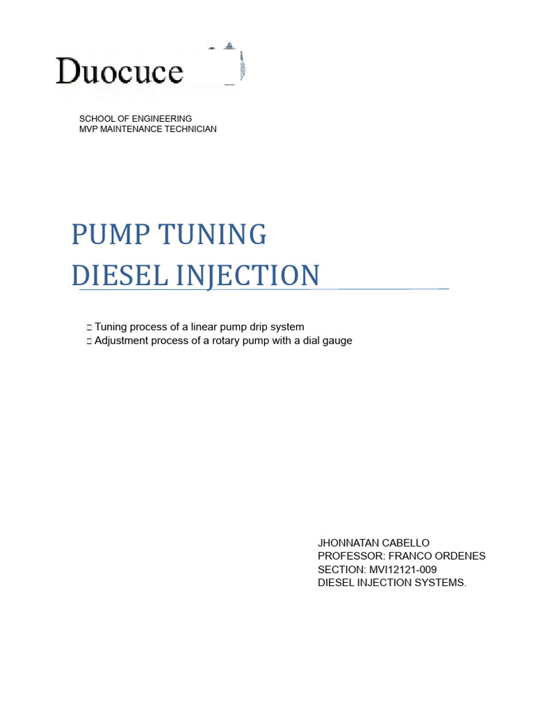 Bba Injector Tuning Procedure | PDF | Diesel Engine | Fuel Injection