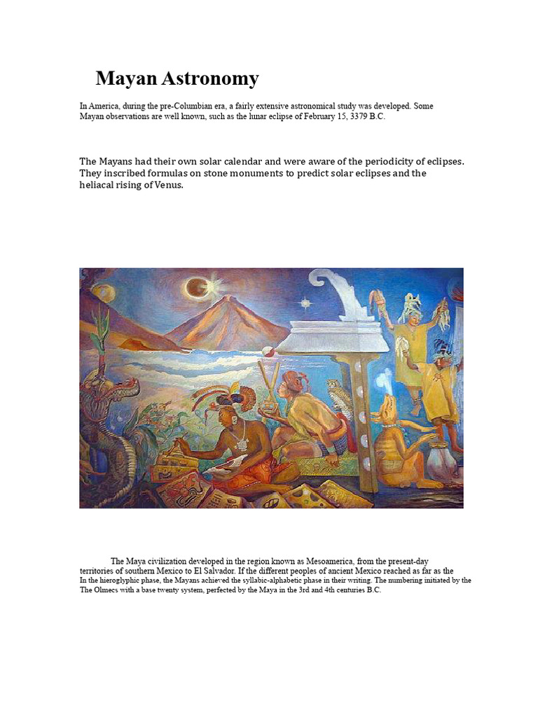 Mayan Astronomy | PDF | Maya Civilization | Eclipse