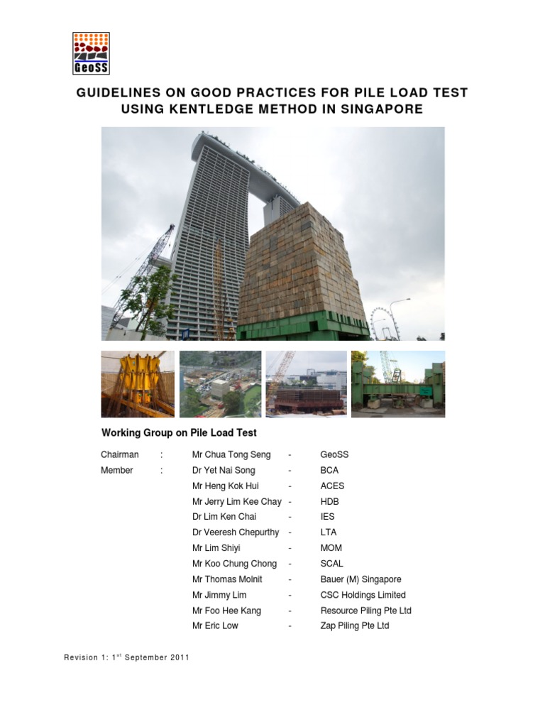 Guidelines on Good Practices for Pile Load Test Using Kentledge Method ...