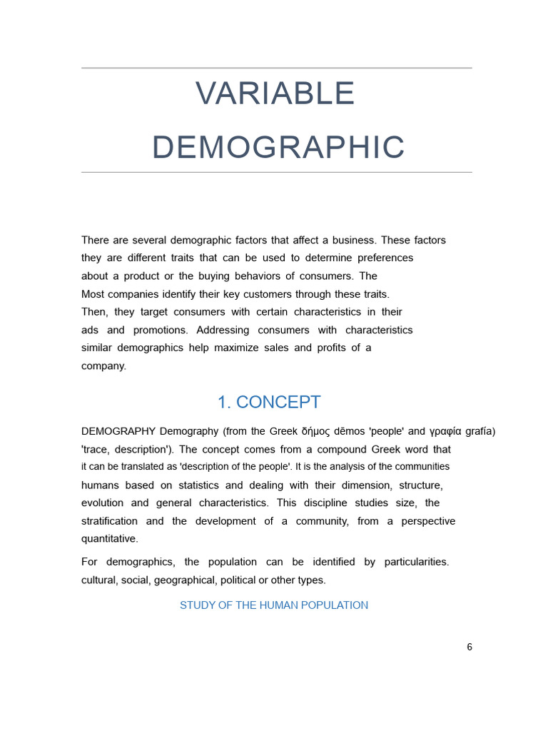 Understanding Demographic Variables | PDF | Market Segmentation | Marketing