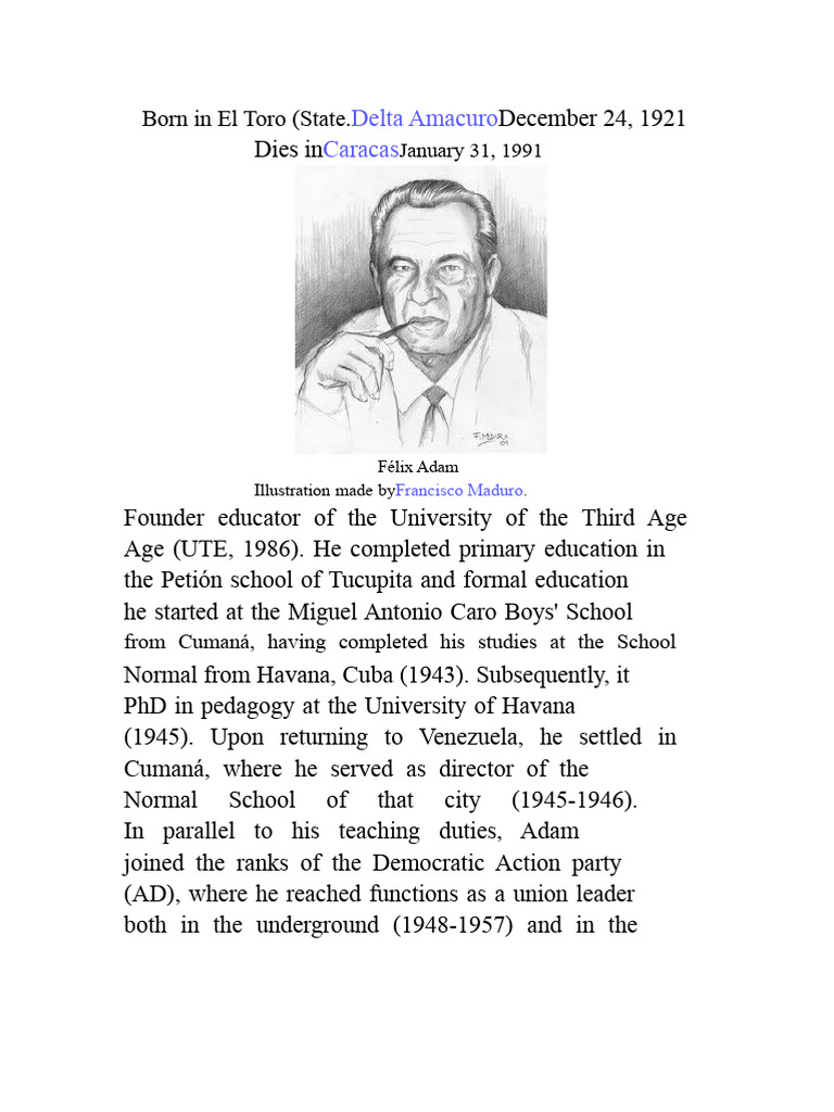 Félix Adam: Pioneer of Andragogy in Education | PDF | Learning