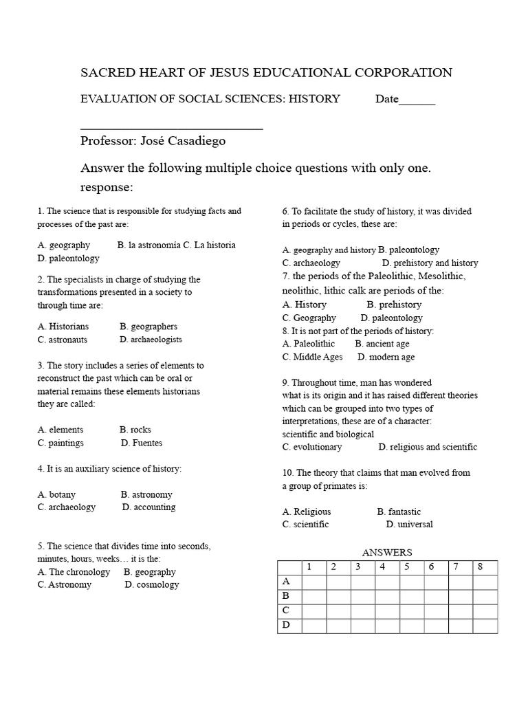 Sixth Grade History Assessment | PDF | Archaeology | Liberal Arts Education
