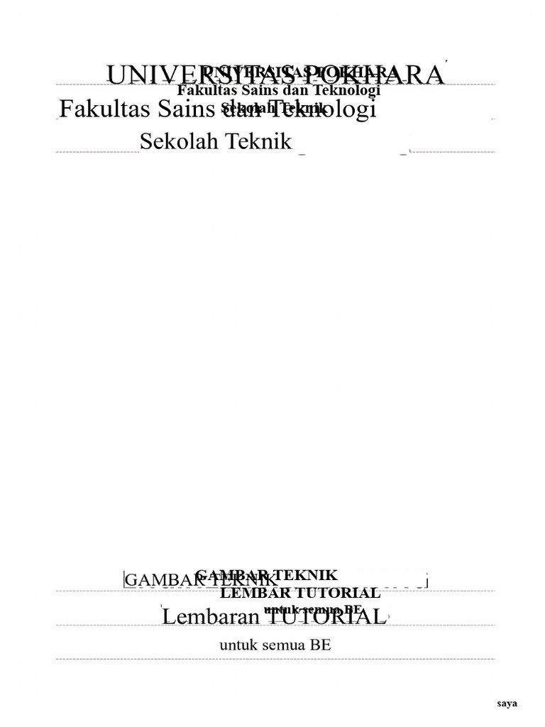Tutorial Gambar Teknik Universitas Pokhara Untuk PU | PDF