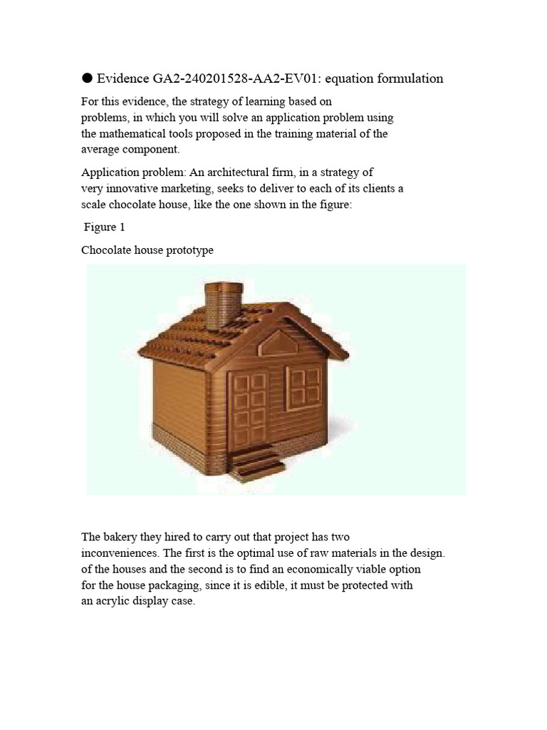Evidence Ga2 Mathematics Chocolate House | PDF