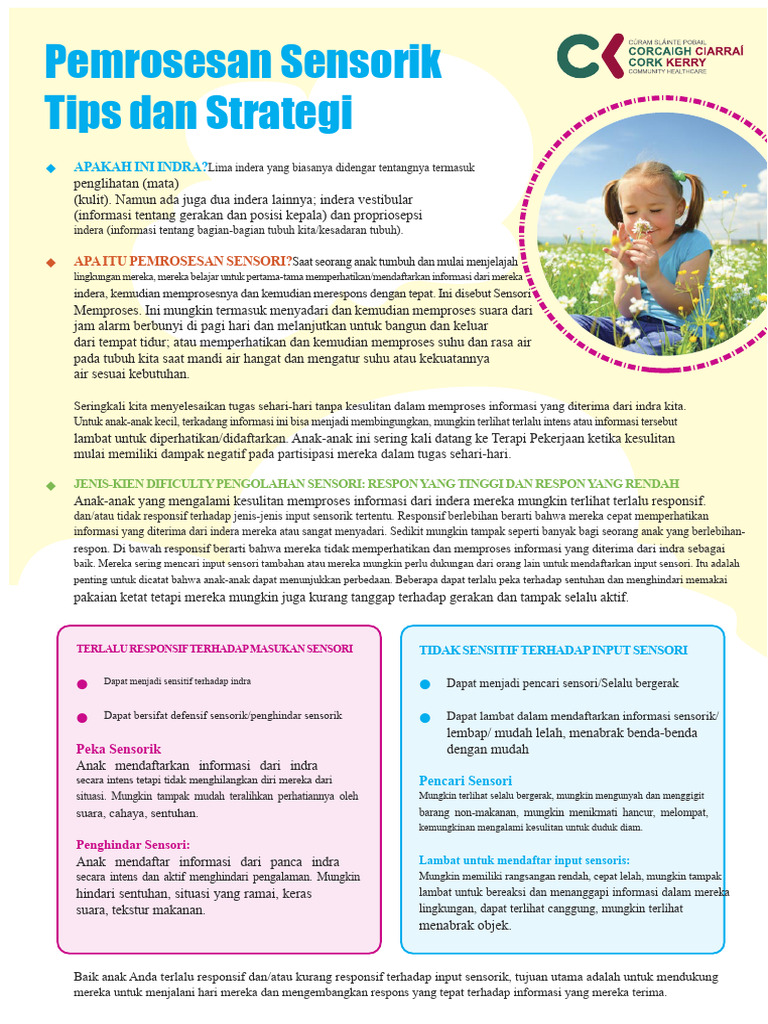 Contoh Tujuan Terapi Okupasi Untuk Integrasi Sensorik | PDF