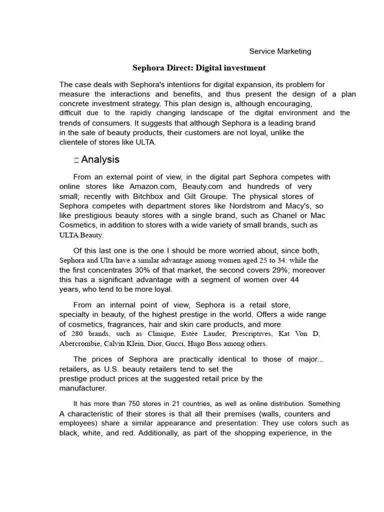 Sephora's Digital Marketing Strategy Analysis | PDF | Digital Marketing ...