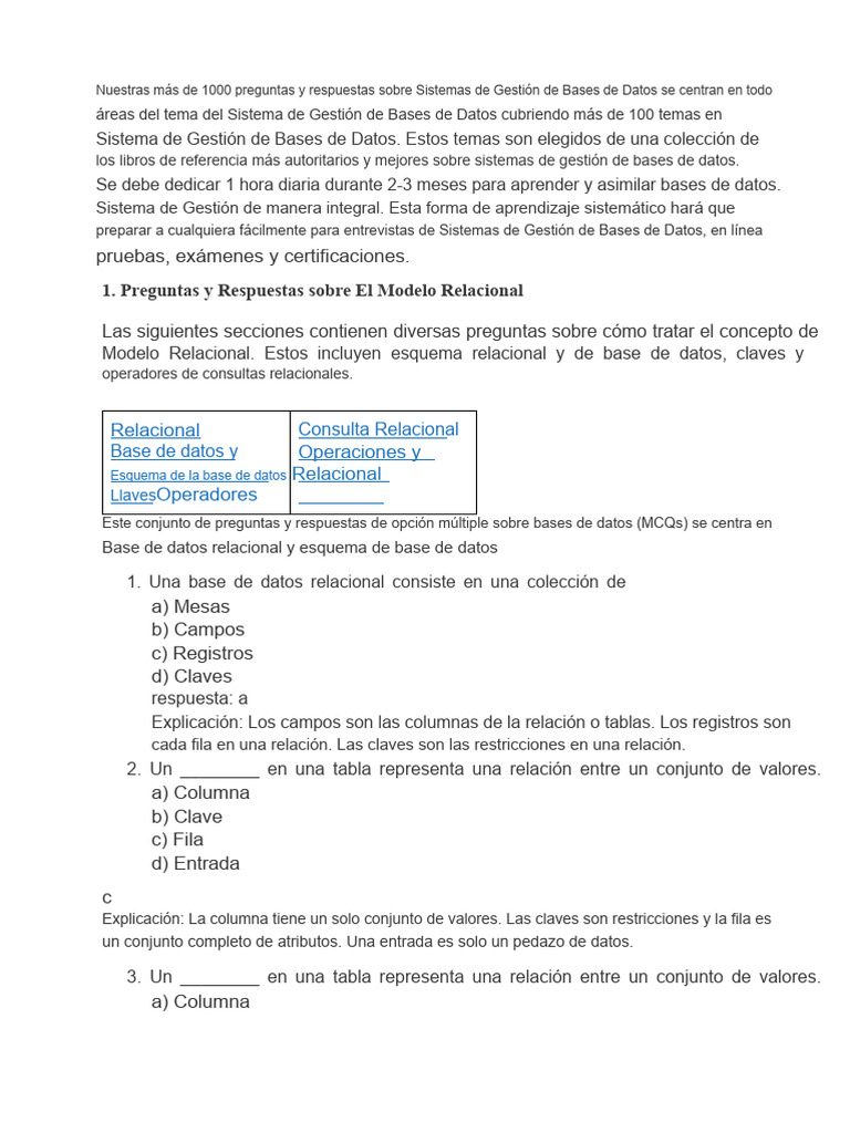SGBD | PDF | Base de datos relacional | Bases de datos