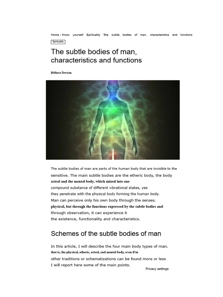 001 Subtle Bodies Steiner-East | PDF | Astral Projection ...
