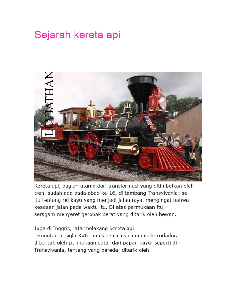 Sejarah Kereta Api | PDF
