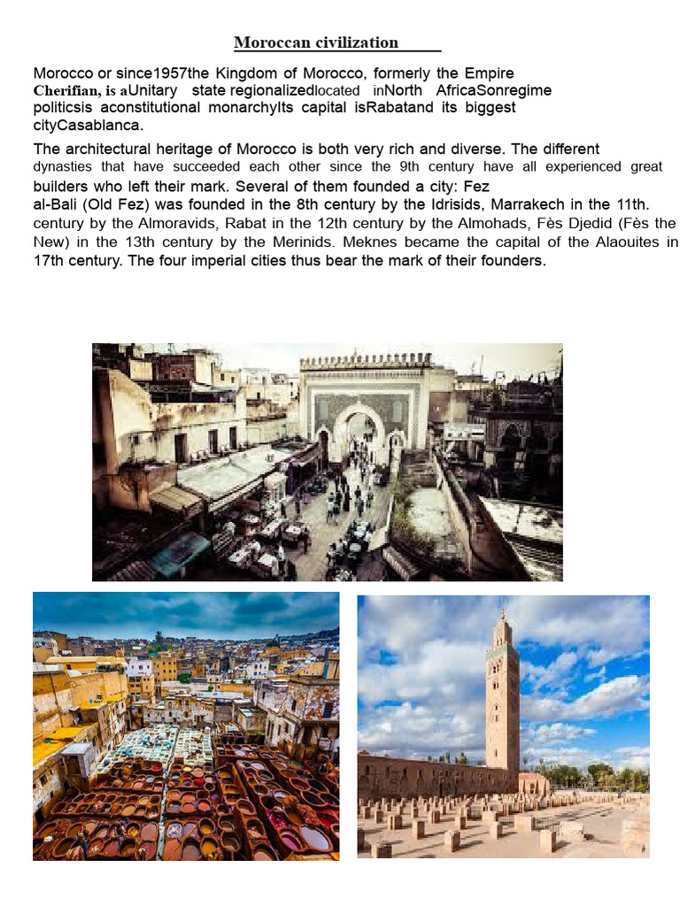 Overview of Moroccan Civilization | PDF
