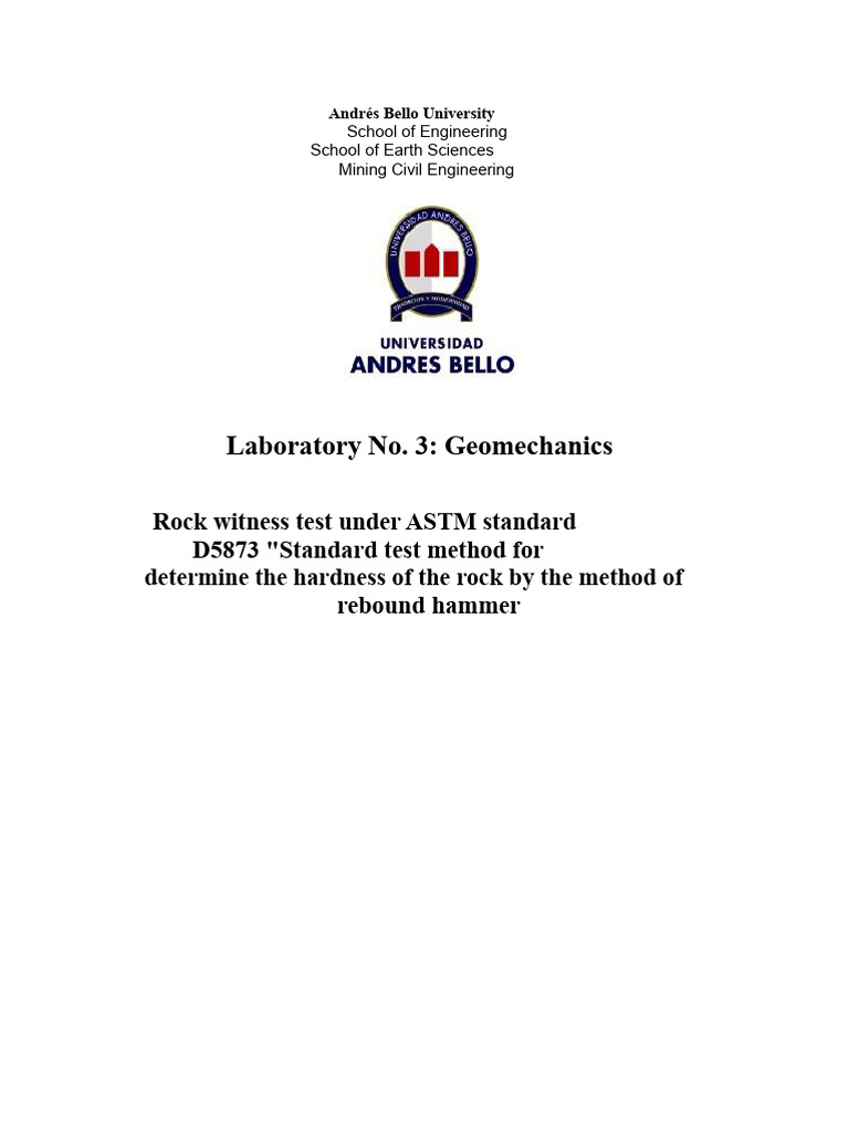 ASTM D5873 Geomechanics | PDF | Hardness | Hammer