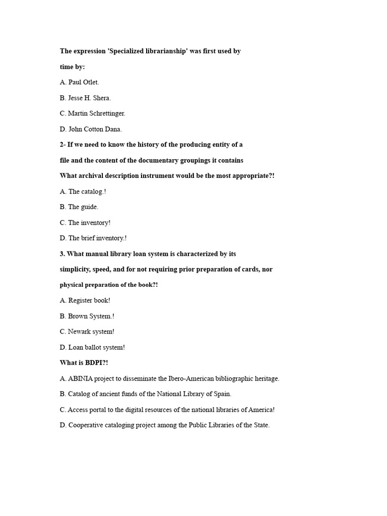 Library Assistant Test Exam | PDF | Libraries | Books