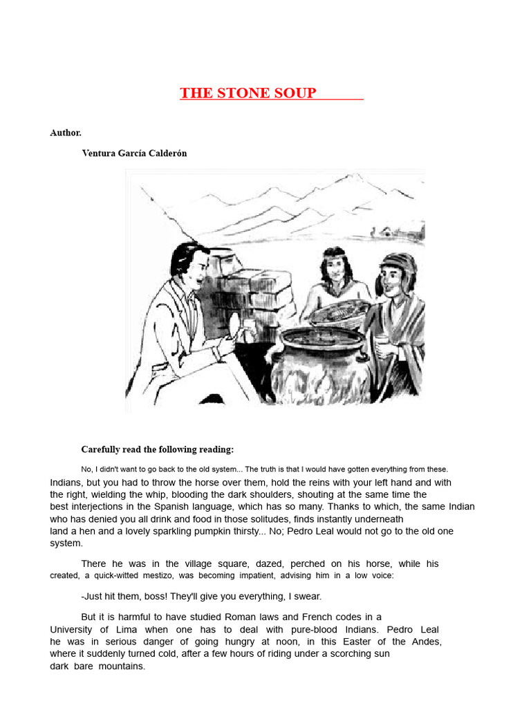 Reading 7 - The Stone Soup | PDF | Foods
