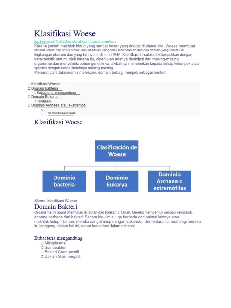 Klasifikasi Woese | PDF