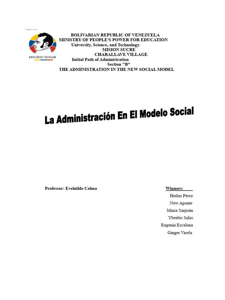 Administration Work New Social Model | PDF | Socialism | Value (Ethics)