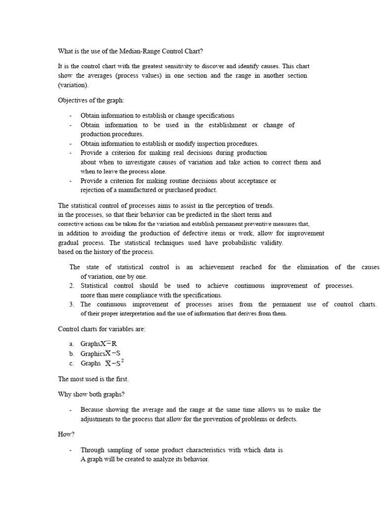 Graph of Means and Ranges. Theory | PDF | Statistics | Information