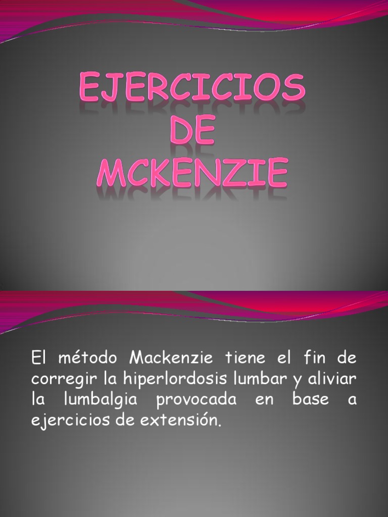 Ejercicios de Mckenzie | PDF