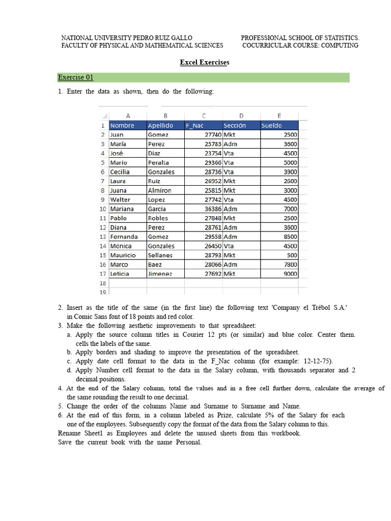 Excel Exercises-1 99 | PDF | Spreadsheet | Interest